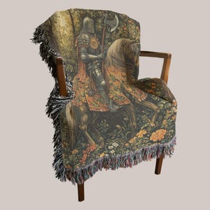 Knight Medieval Tapestry, Historical Vintage Tapestries, Knight Horse ...