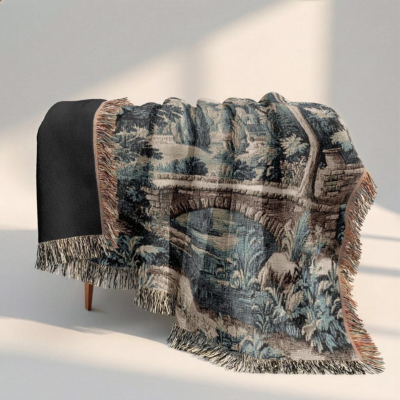 French Verdure Aubusson Tapestry, Antique Medieval Woven Throw Blanket ...