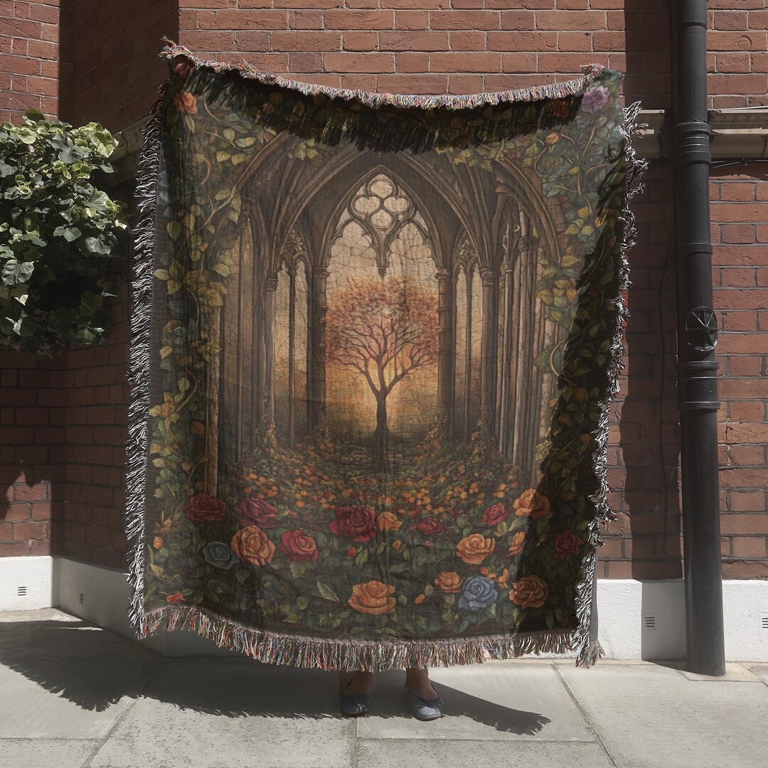 Tree of Life Woven Medieval Tapestry, Enchanted Forest Wall Hanging ...