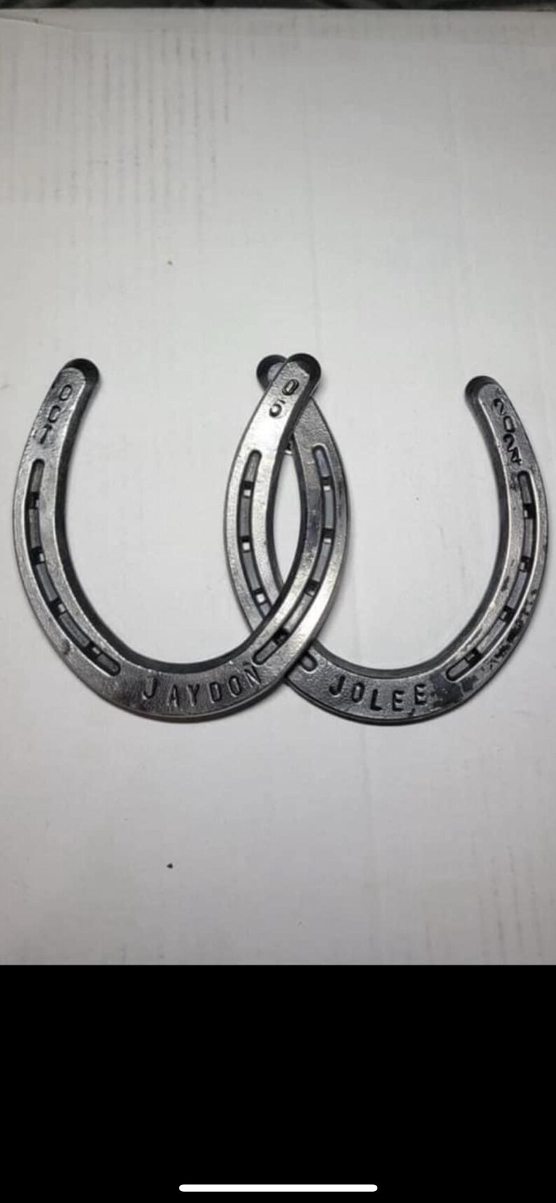 Engraved Double Entwined Horseshoe Wall Hanging. Wedding, Anniversary ...