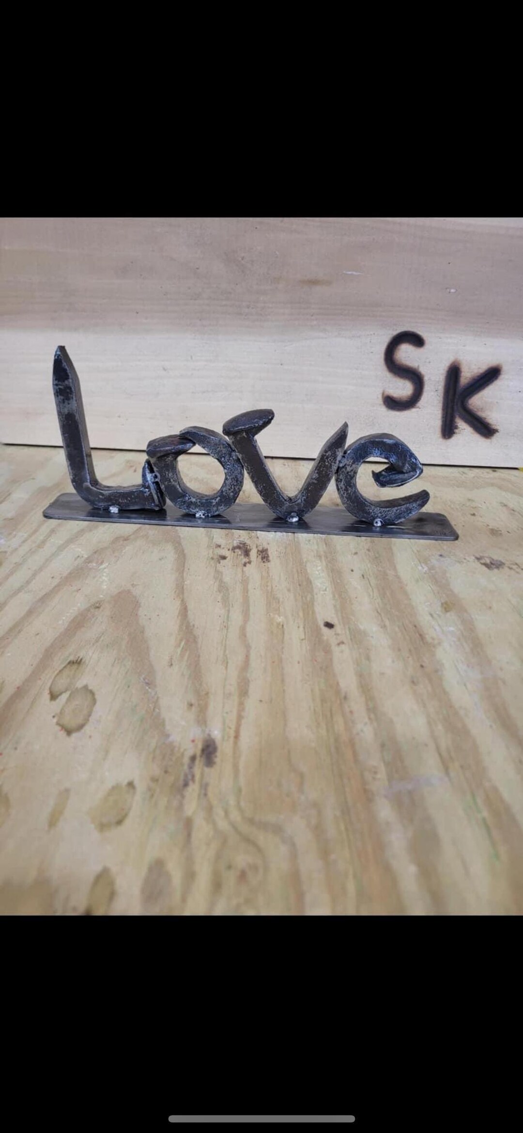 Love Sign Made From Railroad Spikes. Each One is Made to Order and Will ...