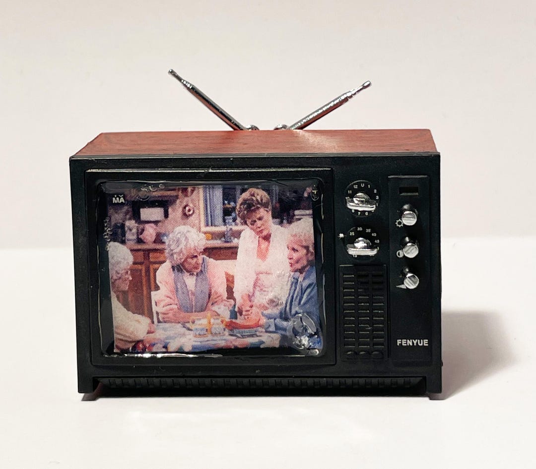 Golden Girls Show 90s Miniature Retro TV 1:12 Dollhouse Dorothy ...