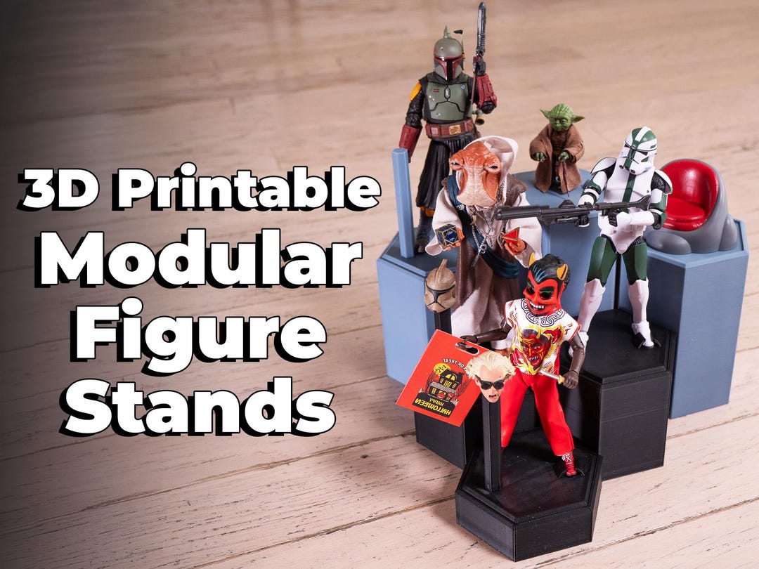 Modular Action Figure Stands STL - Etsy