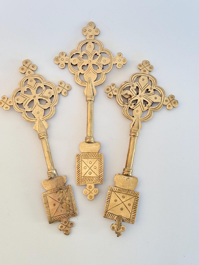 Ethiopian Brass Cross (medium) - Etsy