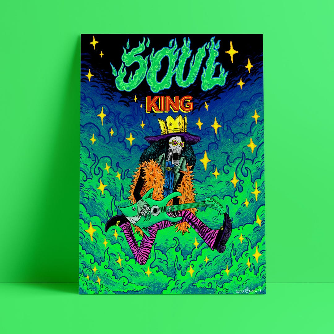 One Piece Poster Brook Soul King One Piece Anime Poster Brook One Piece ...