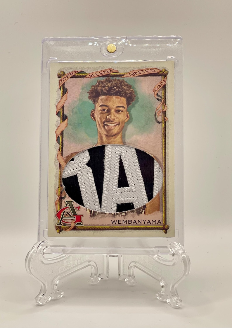 Victor Wembanyama Custom Art Jersey Card Spurs Rookie Custom Handmade ...