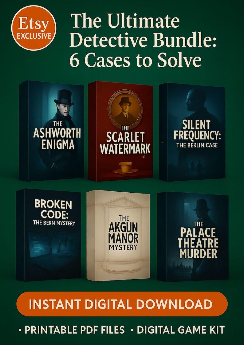 6 Unsolved Cold Case Files, Mega Murder Mystery Game Bundle, Printable ...