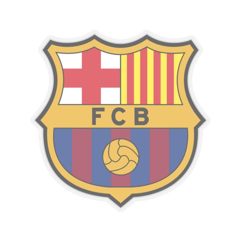 FC Barcelona Logo Sticker Soccer Club Emblem Decal Custom Vinyl Decal ...