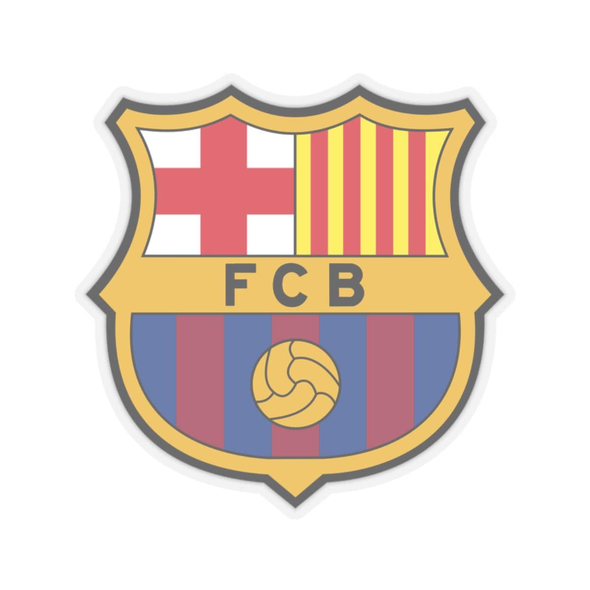 FC Barcelona Logo Sticker Soccer Club Emblem Decal Custom Vinyl Decal ...