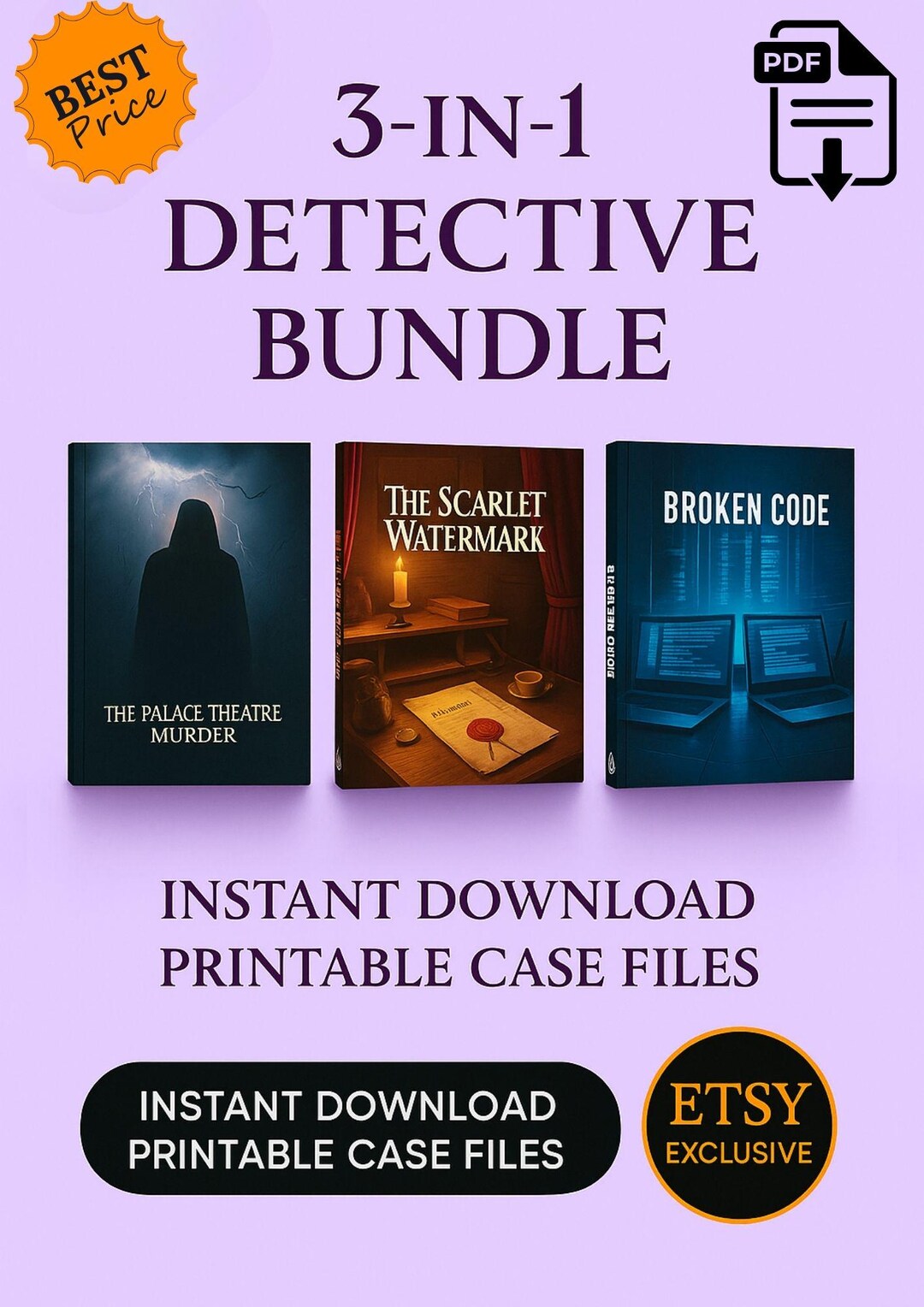 Unsolved Case Files Game Kit: 3 Murder Mystery Detective Games in ...