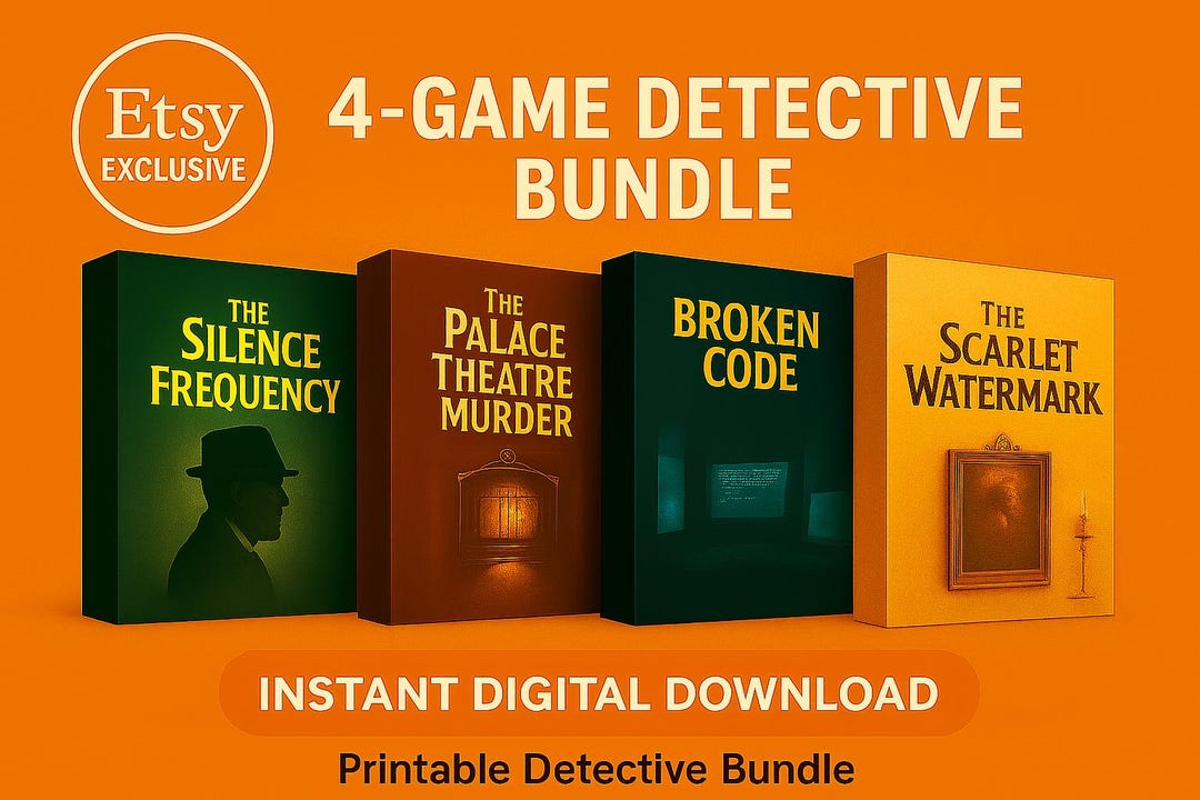 Unsolved Case File Game, Holiday Party Game, 4 Mysteries Bundle, London ...