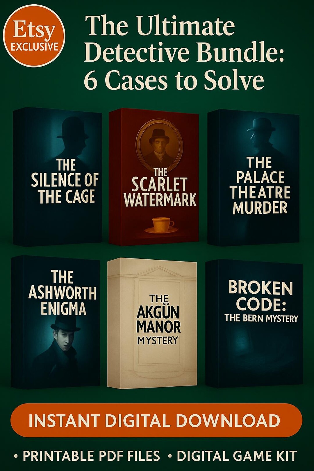 Murder Mystery Game Bundle, 6 Printable Unsolved Cold Case Files ...