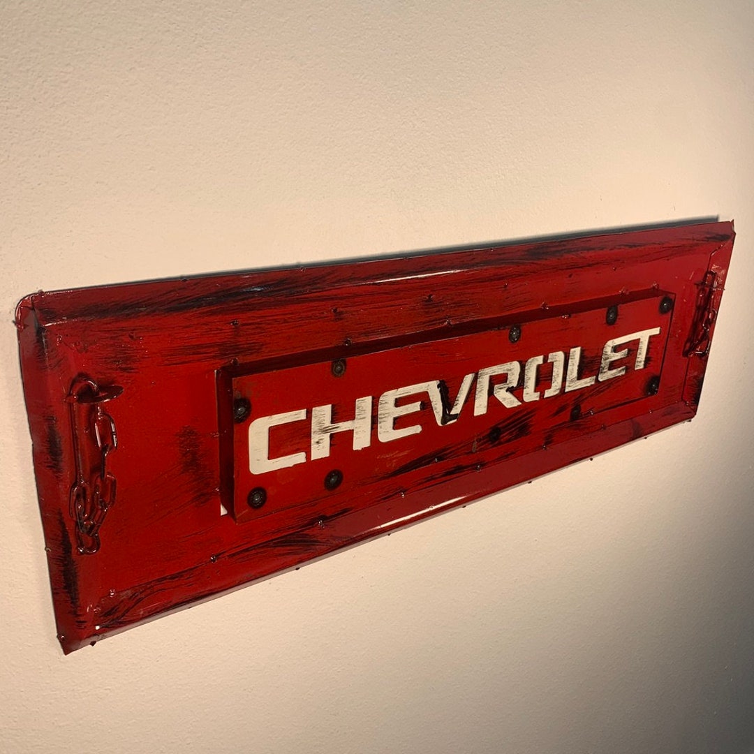 Handmade Metal Tailgate/ Chev Sign Decor - Metal Sign - Etsy