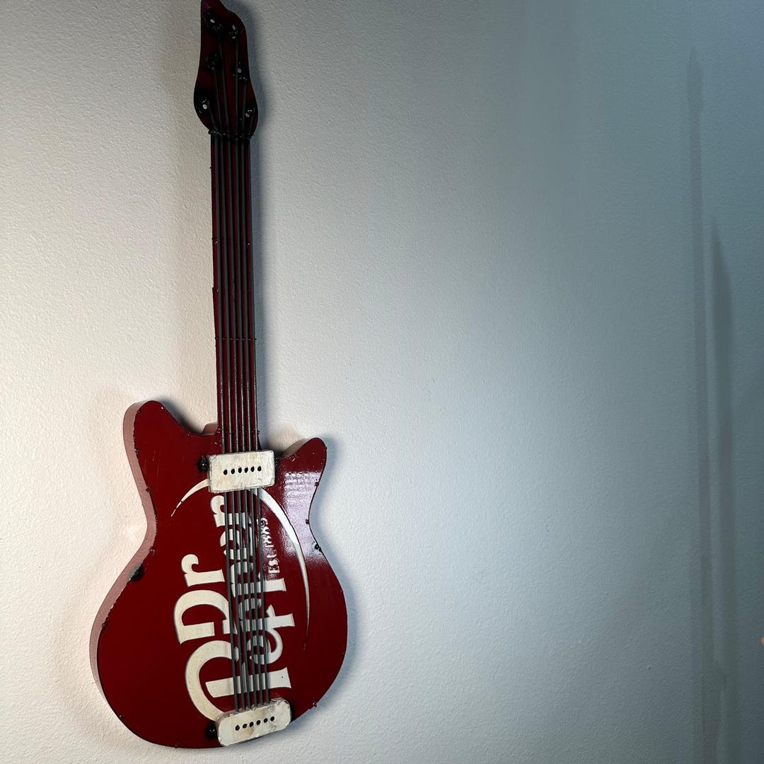 Handmade Metal Dr Pepper Guitar Decor - Metal Sign - Etsy