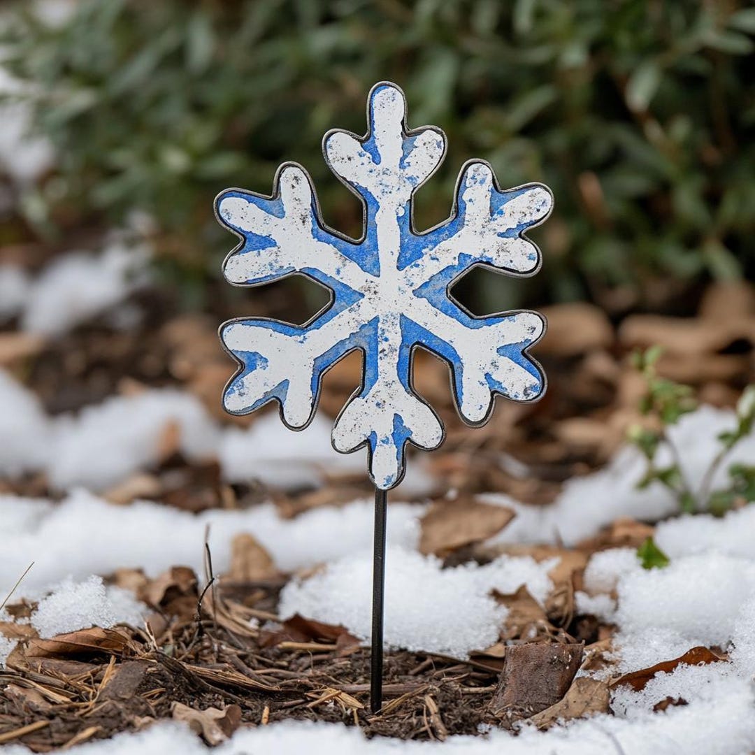 Charming Snowflake Garden Stake - Garden Stake - Etsy