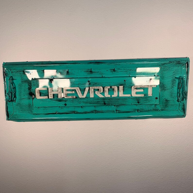Handmade Metal Tailgate/ Chev Sign Decor - Metal Sign 36" - Etsy