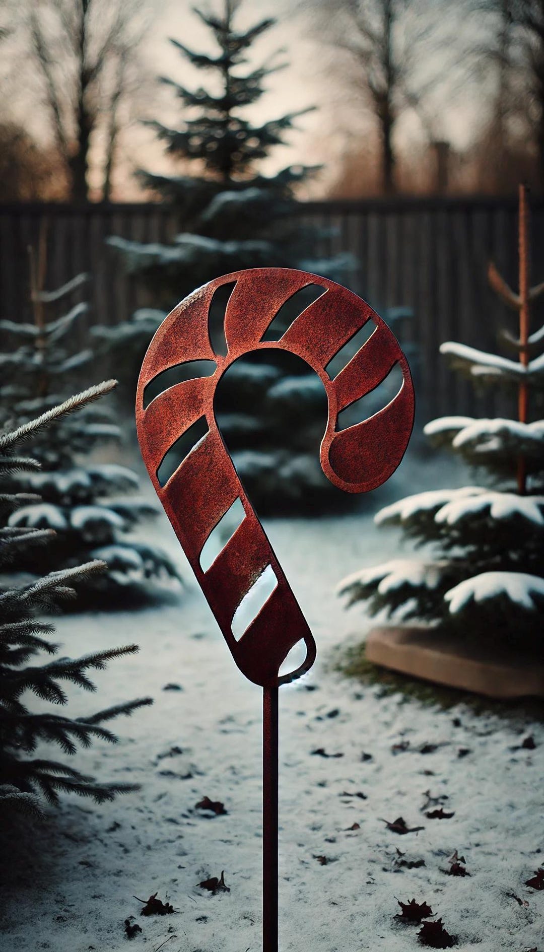 Vintage Candy Cane Garden Stake Garden Stake - Etsy