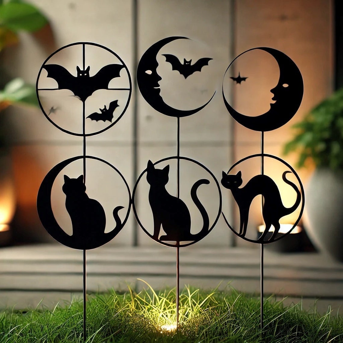 Mystic Nights Yard Stake Set - Halloween Decor - Etsy