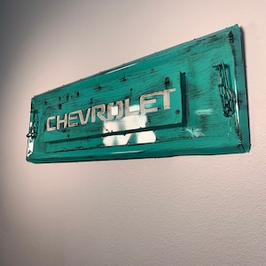 Handmade Metal Tailgate/ Chev Sign Decor - Metal Sign 36" - Etsy