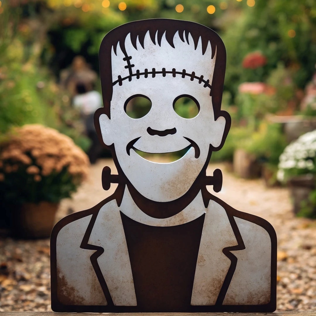 Friendly Metal Frankenstein - Halloween Garden Decor - Etsy