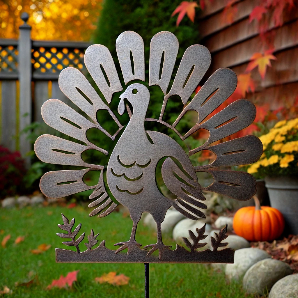 Thanksgiving Turkey Garden Stake - Thanksgiving Garden Decor - Etsy