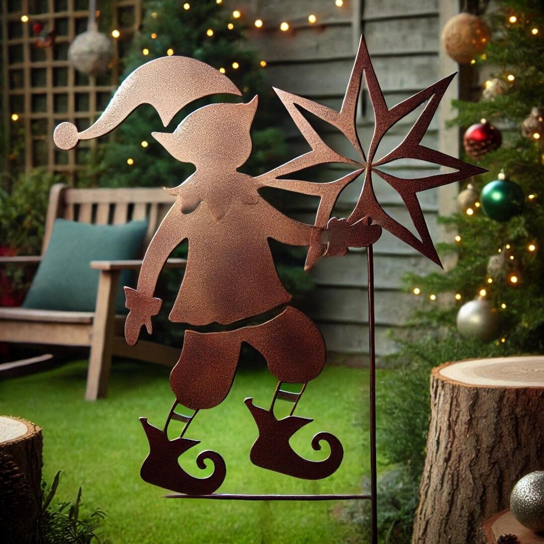 Starlight Sentinel Elf - Garden Stake - Etsy