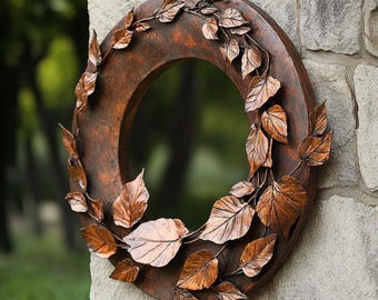 Rustic Metal Laurel Wreath Wall Decor Garden Stake - Etsy