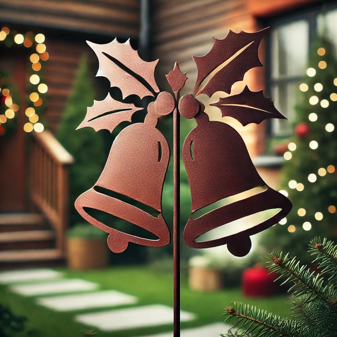 Holly Jingle Bells - Garden Stake - Etsy