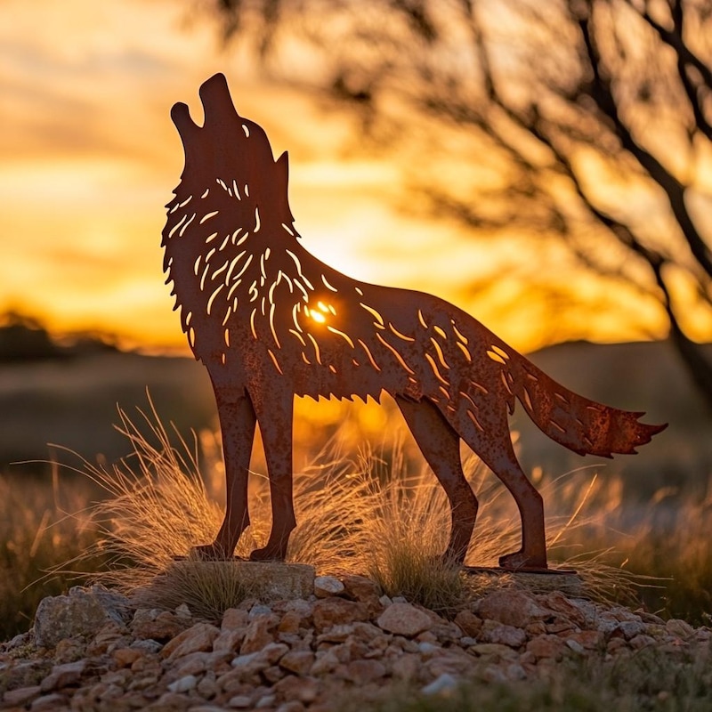 Wolf Sculpture - Etsy