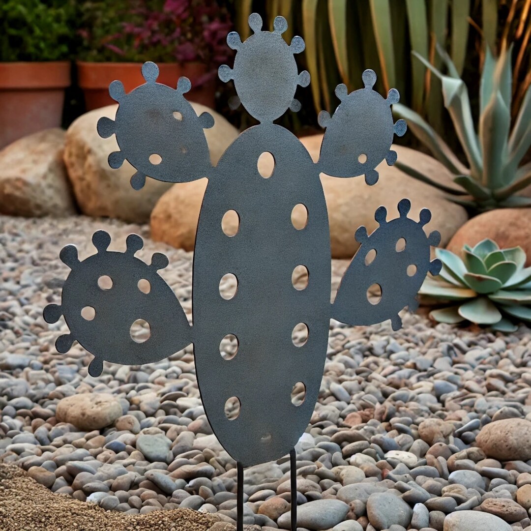 Handmade Nopal With Tunas Cactus Garden Stake - Garden Stakes - Etsy