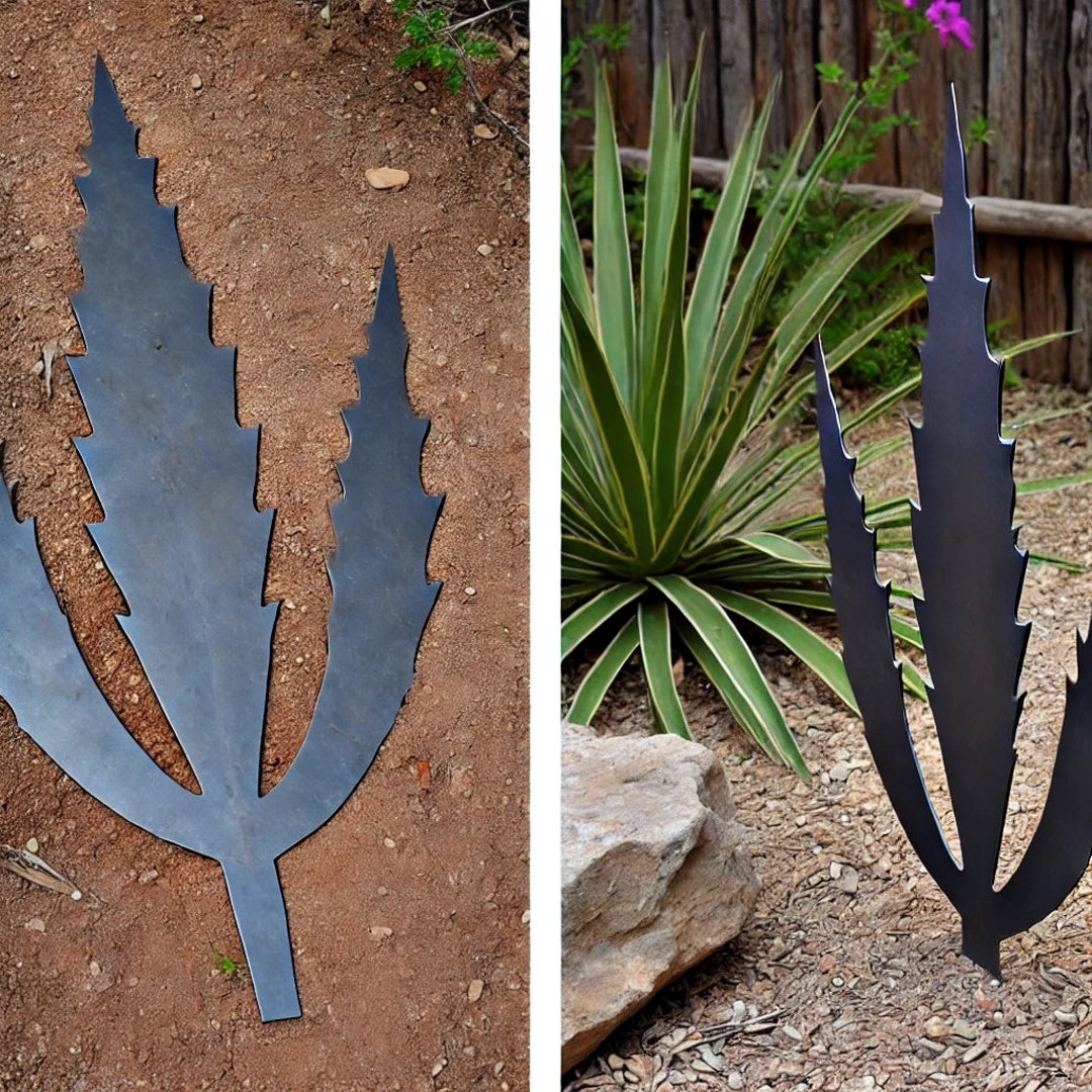 Split-leaf Agave Garden Stake - Garden Stakes - Etsy