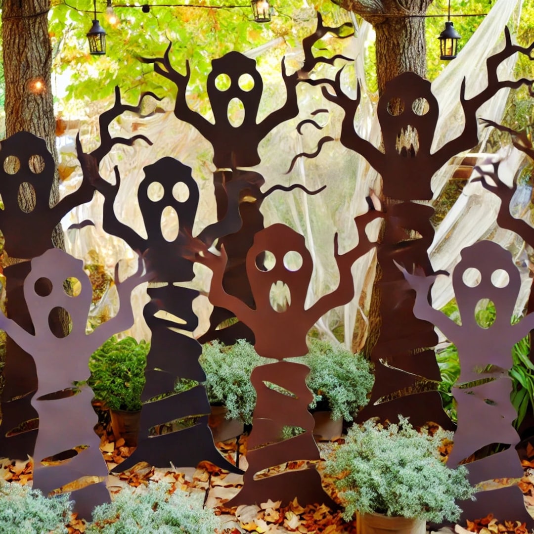Spooky Haunted Tree Metal Yard Decorations - Etsy