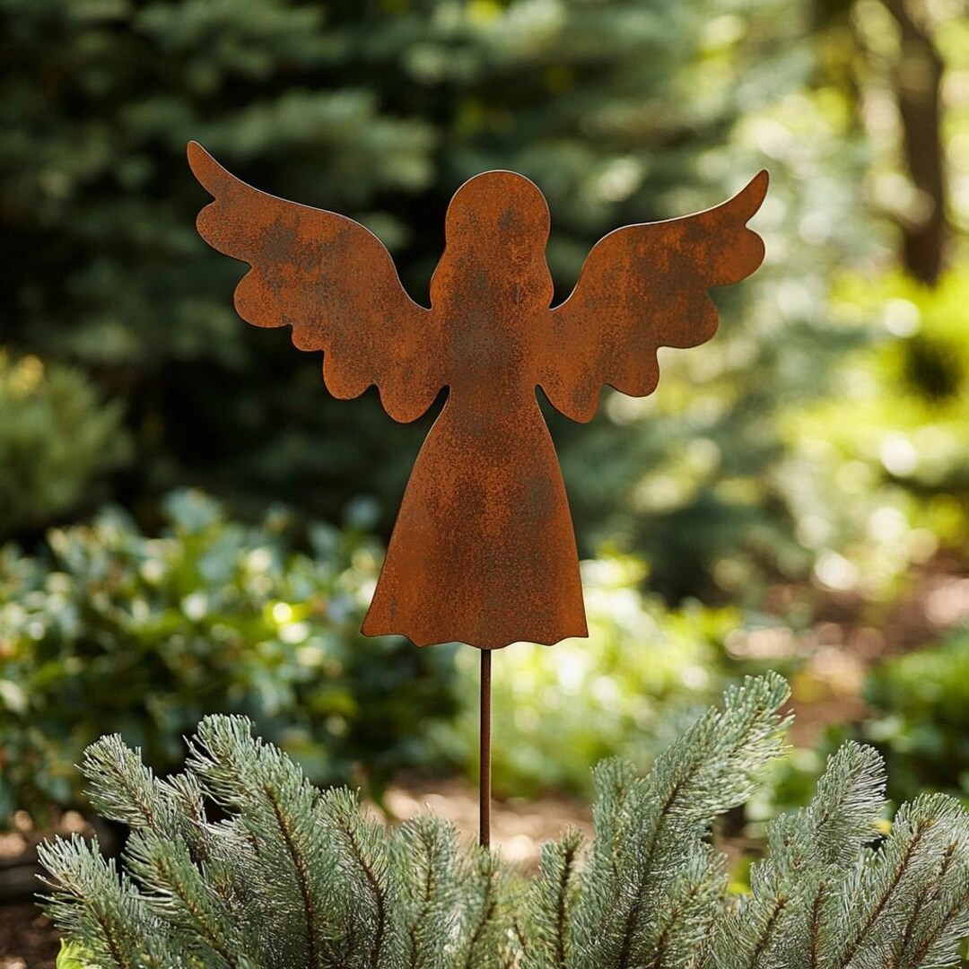 Rustic Angel Stake - Garden Stake - Etsy