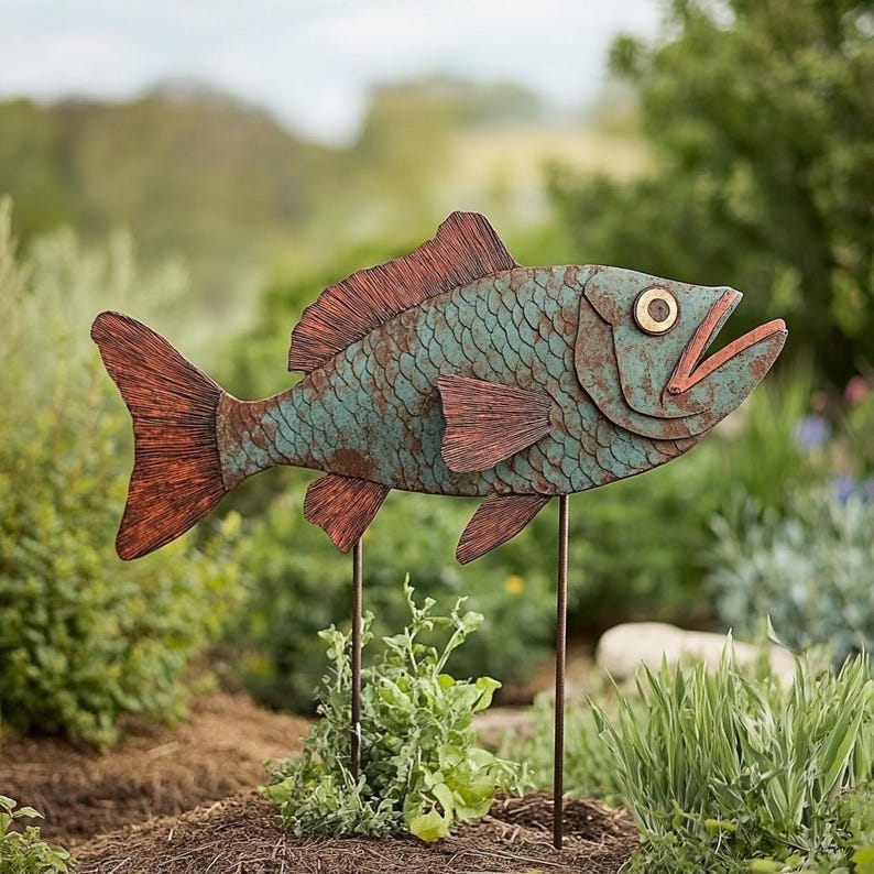 Guadalupe Bass Cutout Sculpture Garden Stake - Etsy