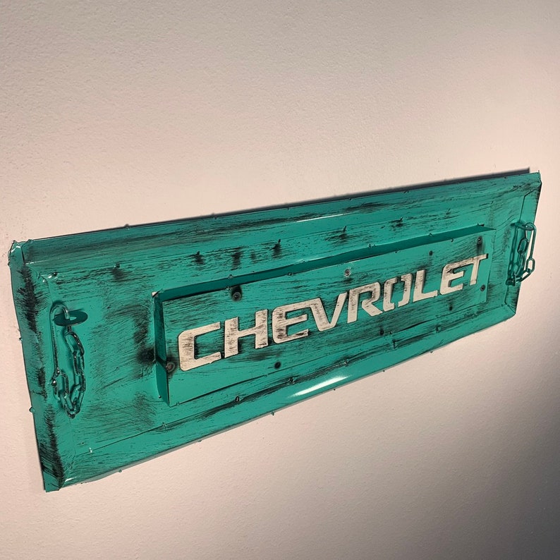 Handmade Metal Tailgate/ Chev Sign Decor - Metal Sign 36" - Etsy