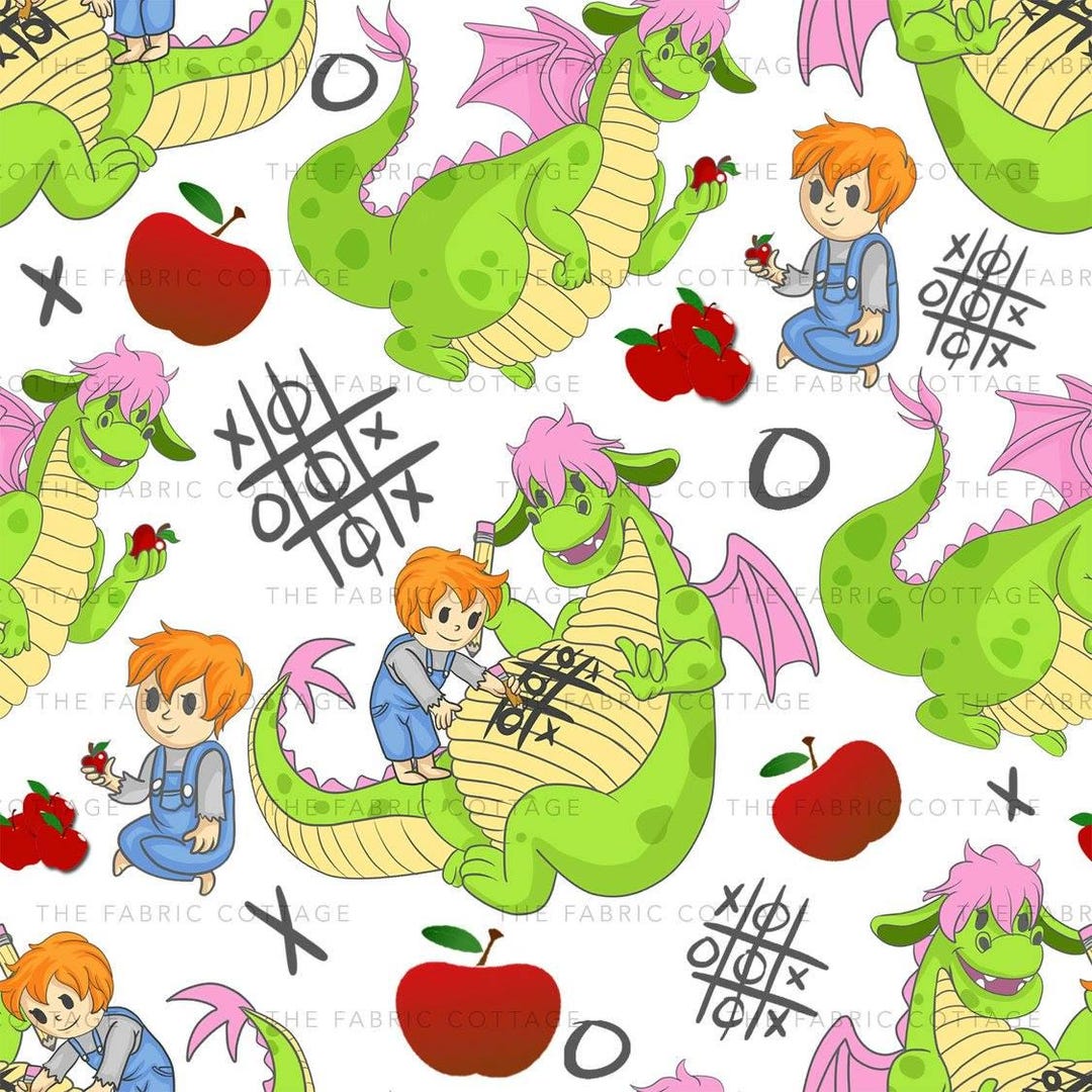 Peter and the Dragon Seamless Digital Design Pattern - Etsy