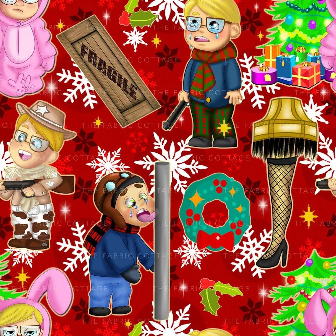 Christmas Story Red Seamless Digital Design Pattern - Etsy