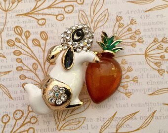 White Rabbit Brooch | Etsy