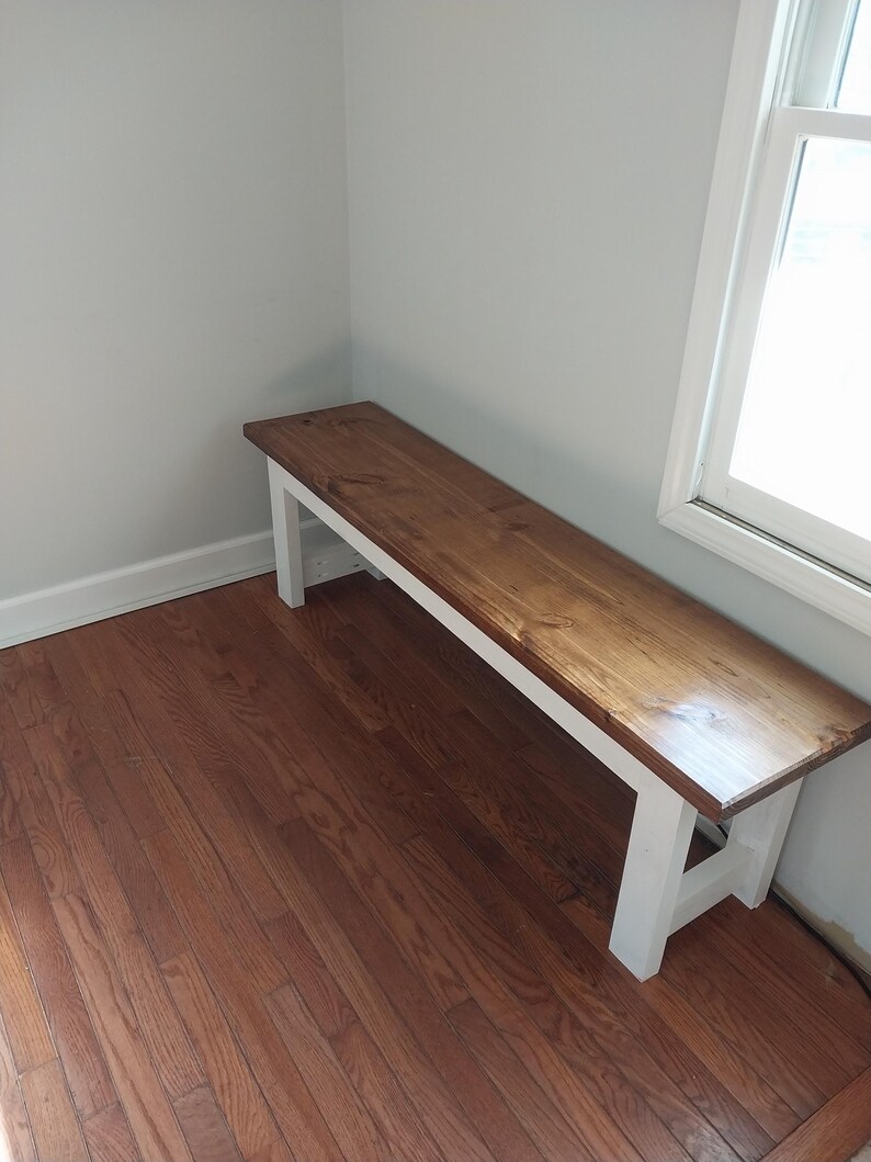Modern Farmhouse Bench - Etsy
