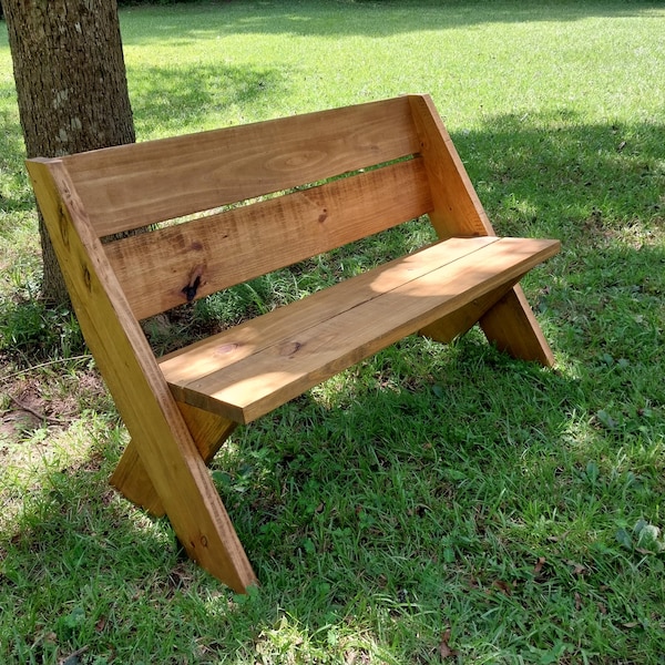 Rustic Outdoor Bench - Etsy