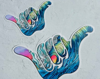 Ocracoke Waves Surfboard Sticker, Decal for Cars, Water Bottles ...