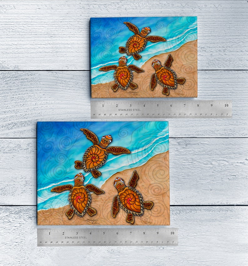 Three Baby Turtles Ceramic Tile Wall Art - Etsy