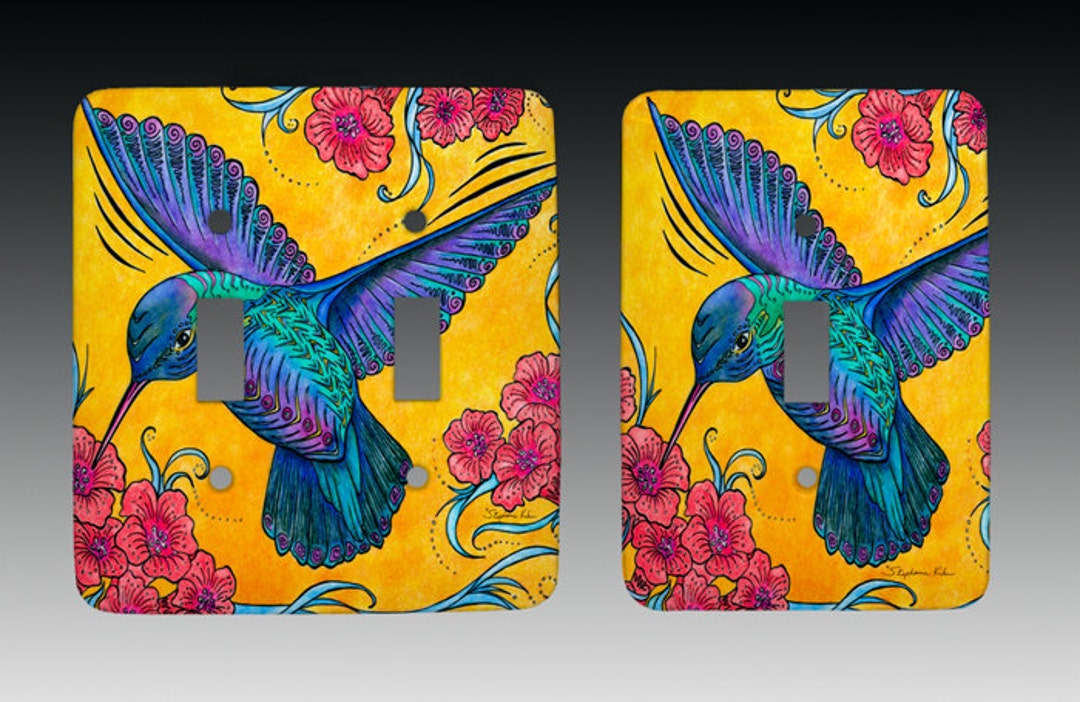 Switchplate, Hummingbird, Flowers, Garden,lightswitch Cover ...