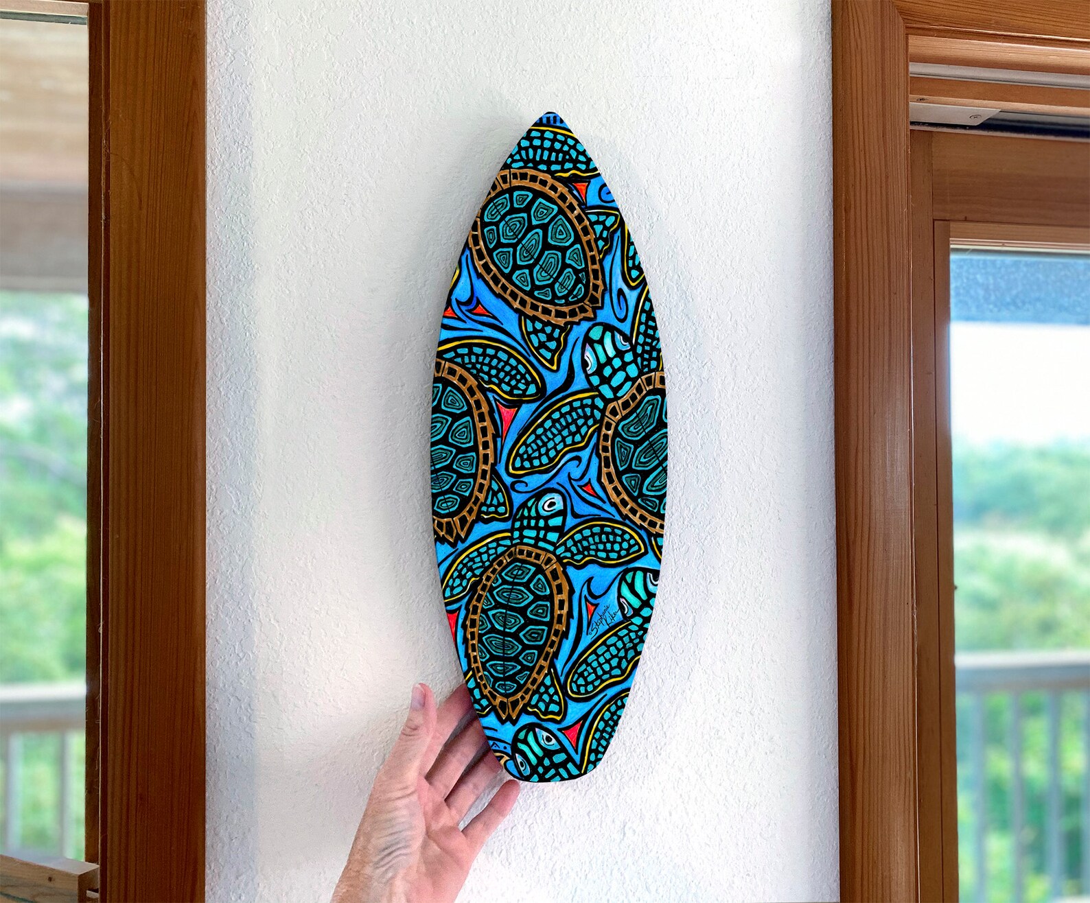 Baby Turtles Surfboard Wall Art, Baby Sea Turtle Artwork - Etsy