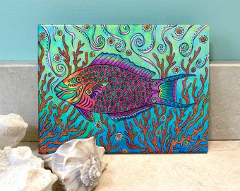 Ceramic Fish Wall Art, Kitchen Backsplash Tile, Tropical Fish Wall Art ...