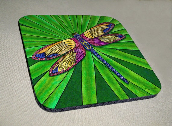 Dragonfly Coasters Set of 4 | Etsy