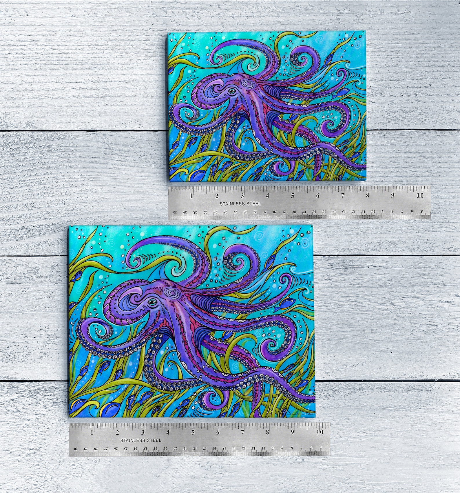 Ready to Hang, Octopus, Ceramic Tile Wall Art - Etsy