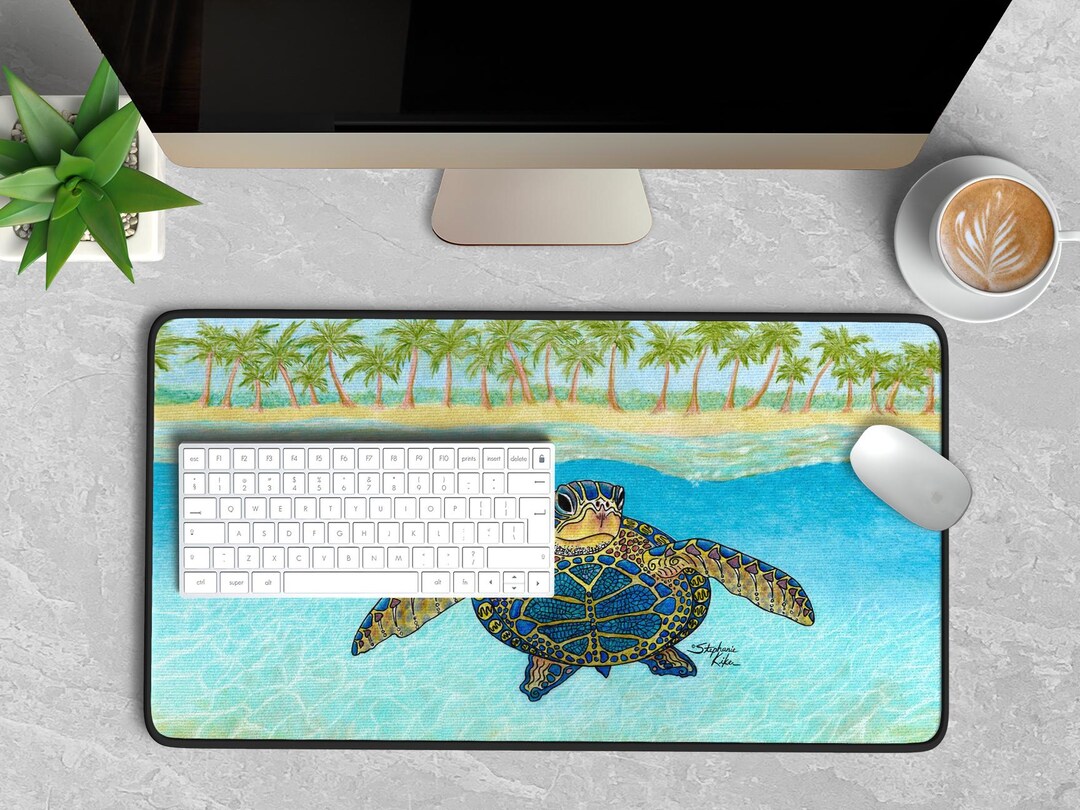 Turtle Paradise, Sea Turtles, Turtle Decor, Coastal Decor, Desk Mat ...