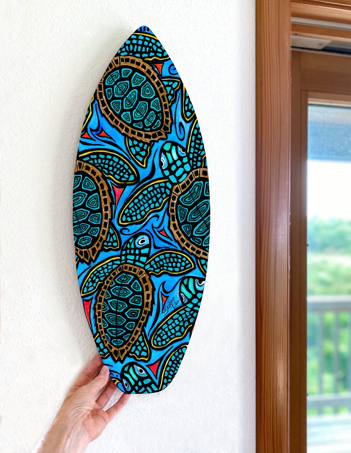 Baby Turtles Surfboard Wall Art, Baby Sea Turtle Artwork - Etsy