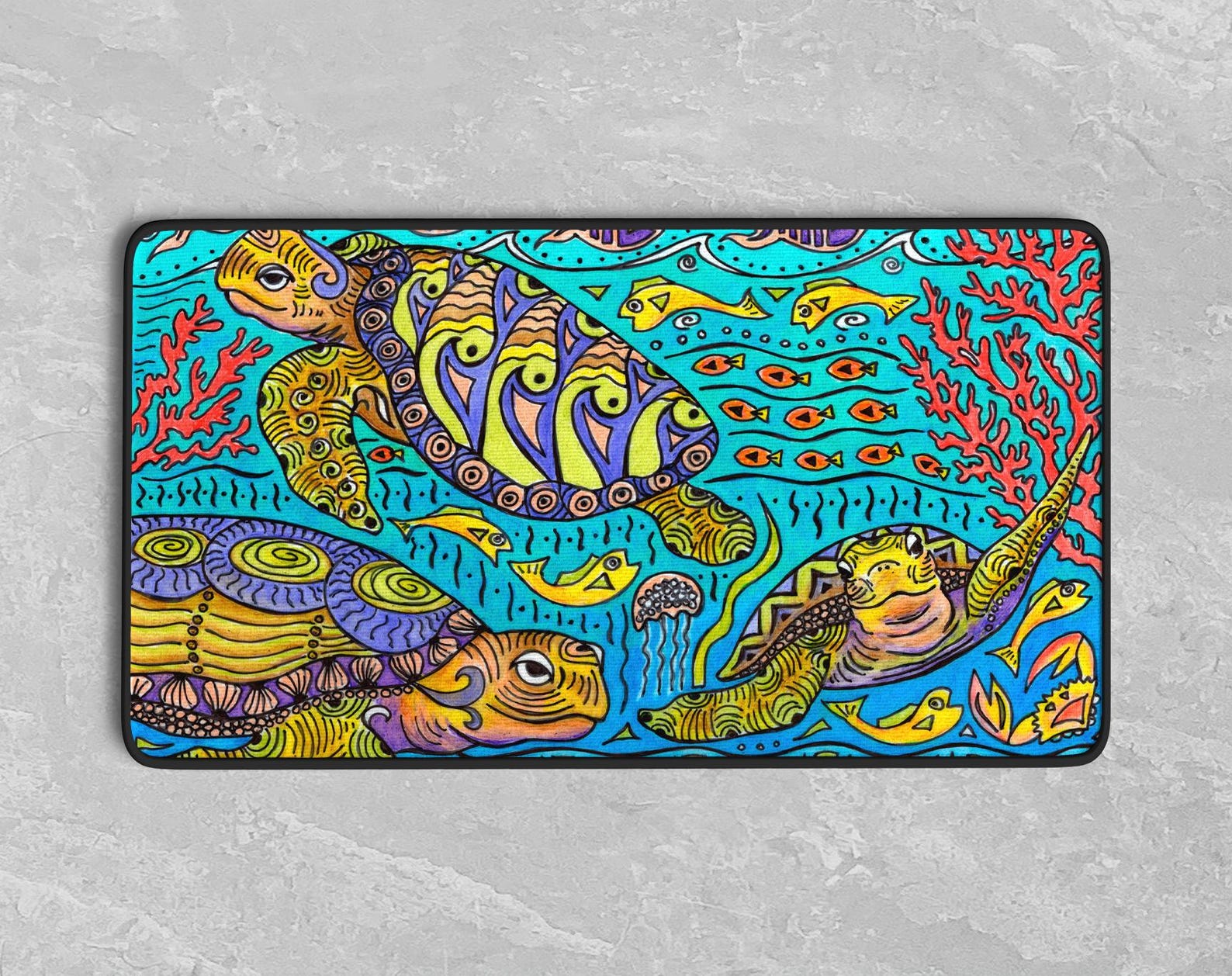 Turtle Time, Sea Turtles, Turtle Decor, Coastal Decor, Desk Mat ...